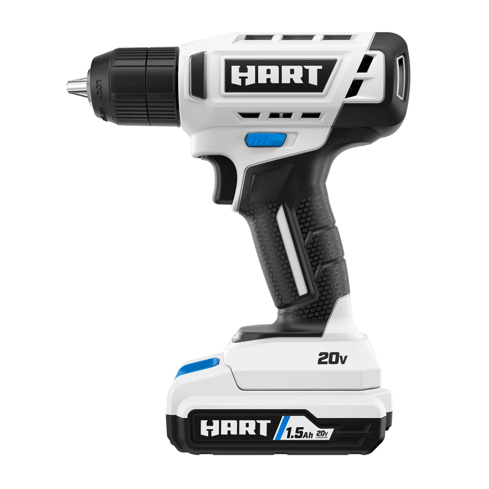 HART HPDD51B 3/8” Drill/Driver Kit, 20V, Lithium-Ion Battery, 250 ft-lb ...