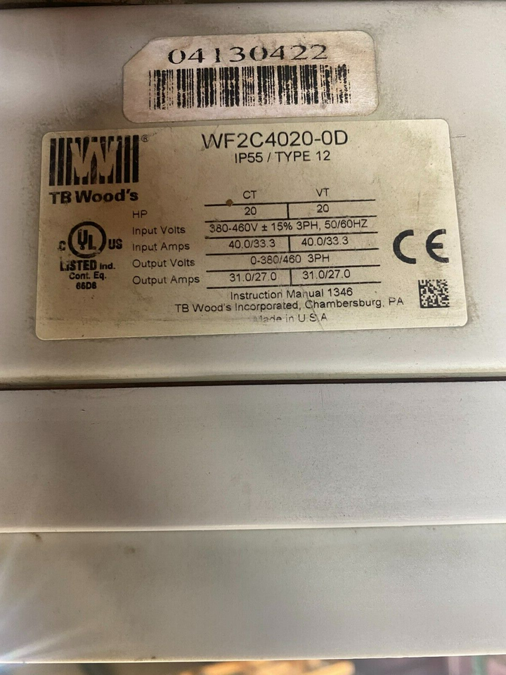 TB Wood's WF2 Sensorless vector Drive WF2C420-0D | eBay