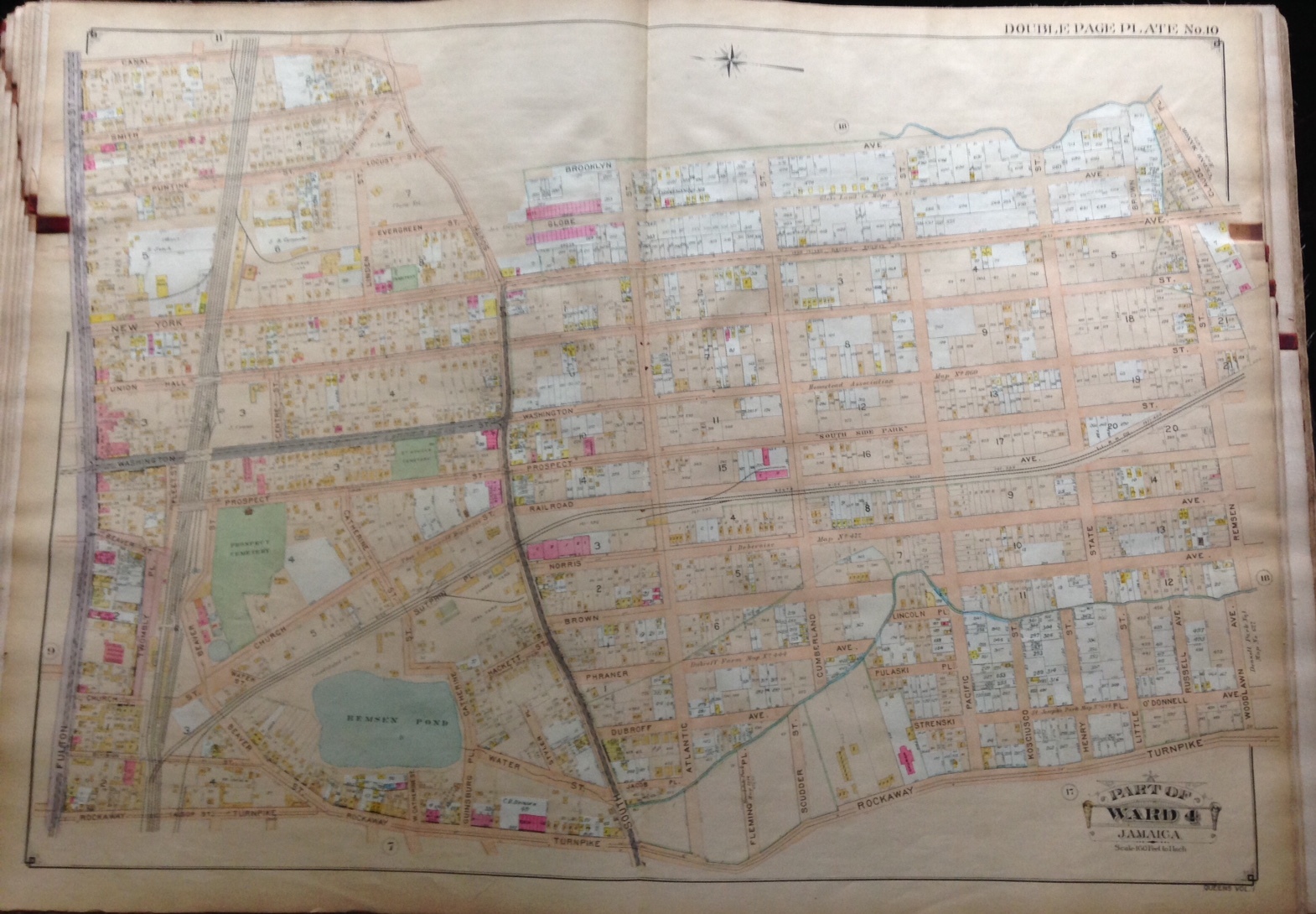 ORIG 1907 E. BELCHER HYDE JAMICA CEDAR MANOR SOUTH QUEENS NY PLAT ATLAS ...