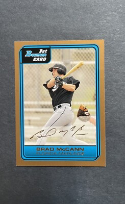 2006 Bowman Prospects Gold Florida Marlins Baseball Card #B83 Brad ...