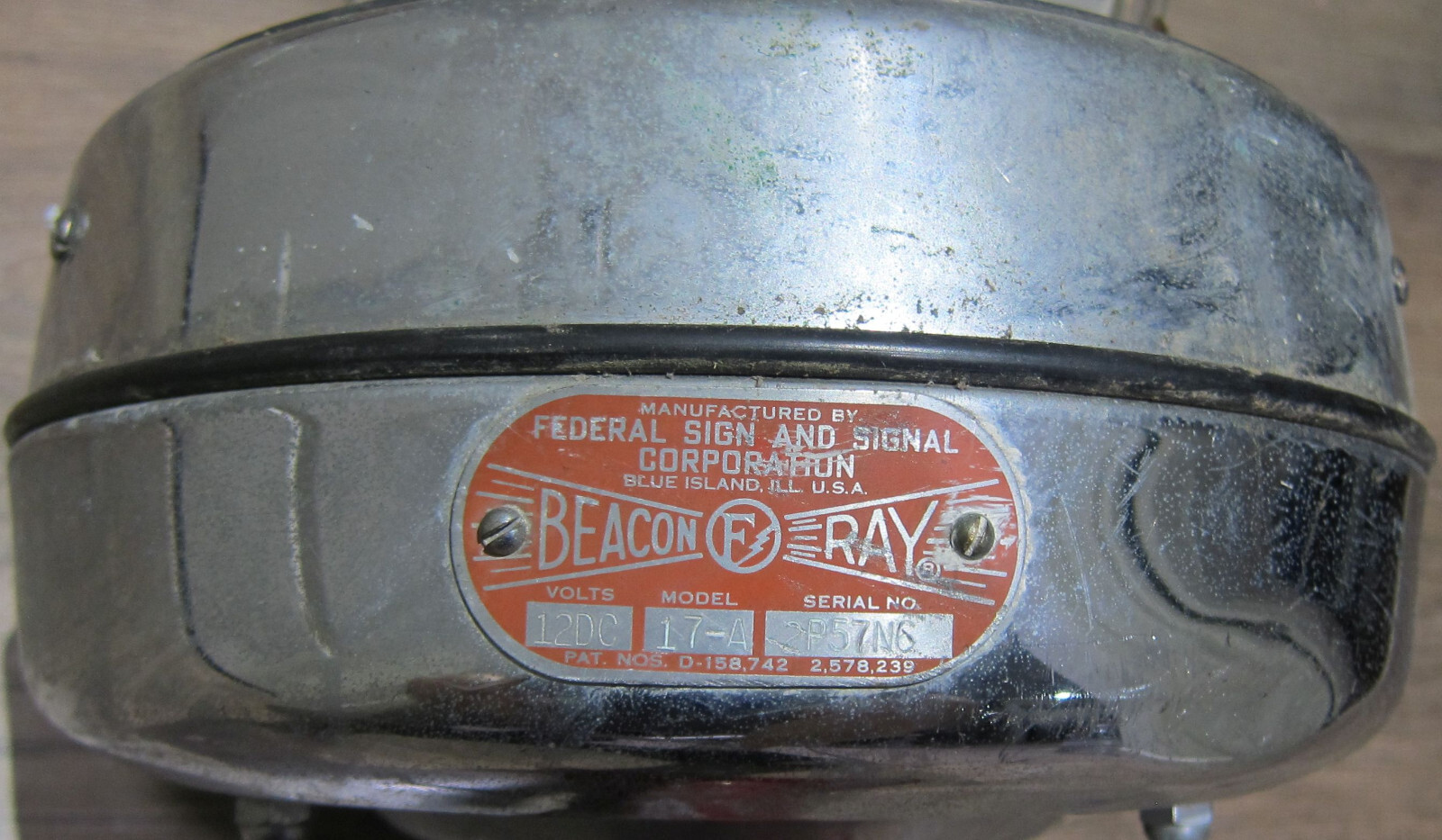 Vintage RARE Federal Sign and Signal Model 17-A Beacon Ray for PARTS ...
