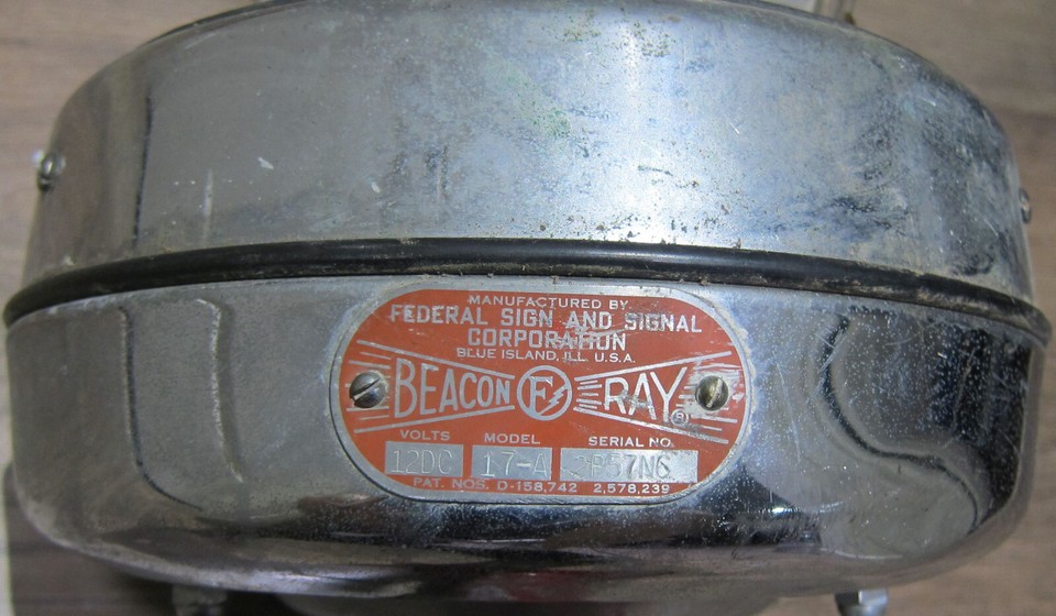 Vintage RARE Federal Sign and Signal Model 17-A Beacon Ray for PARTS ...