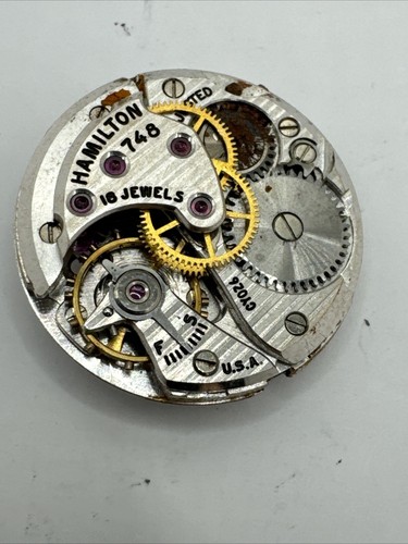 Hamilton 748 Movement, Rusted, Broken Staff For Parts | eBay