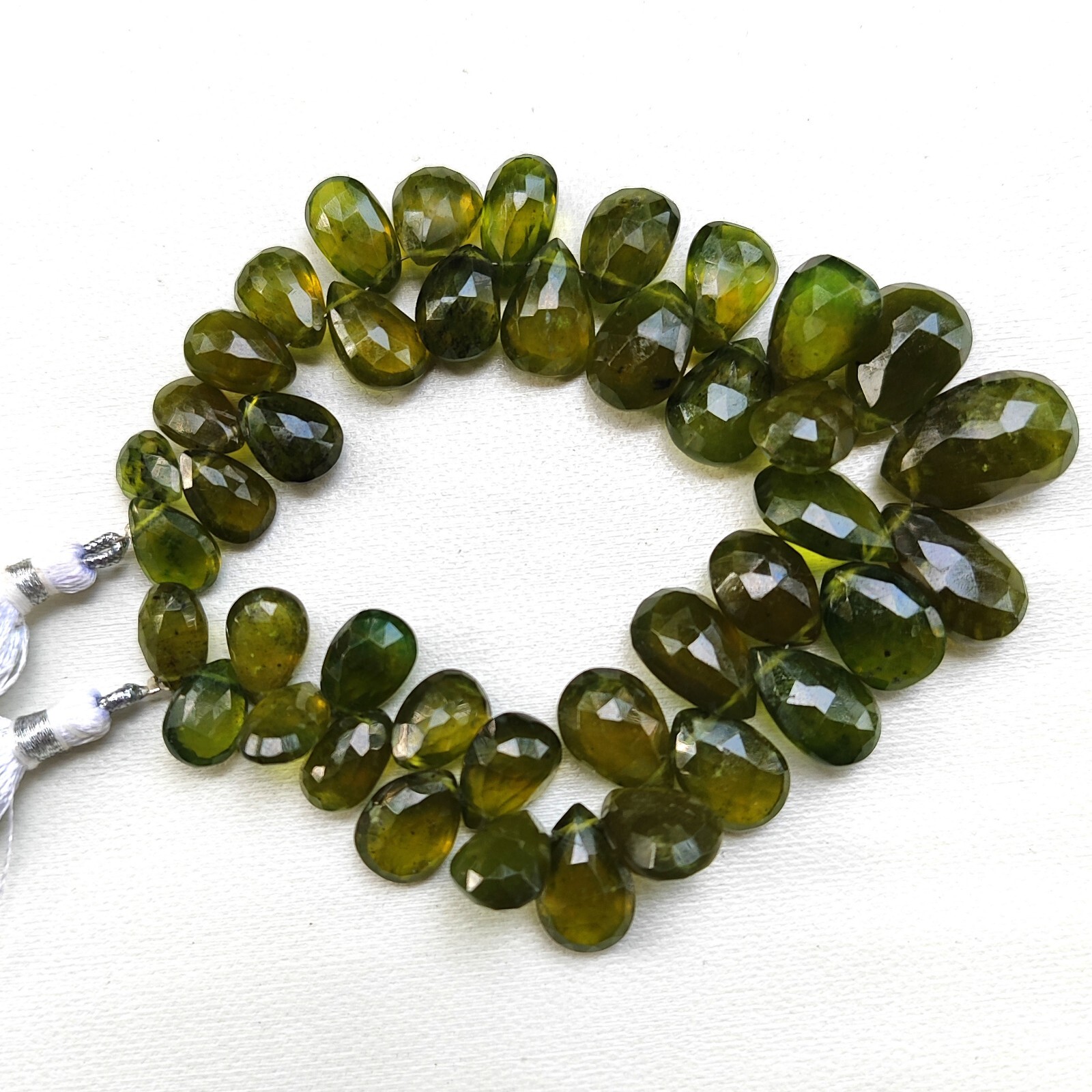Natural Vesuvianite Idocrase Gems 11x8 to 20x13 mm Pear Cut Briolette 8 ...