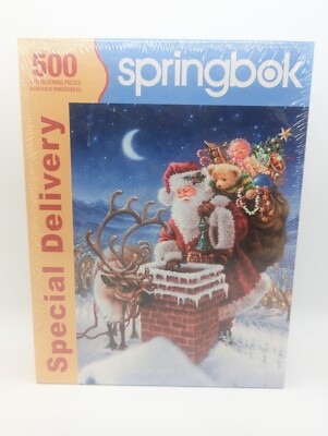 NEW Springbok 500 Pc Jigsaw Puzzle "Special Delivery" Christmas Santa ...