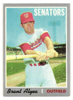 1970 Topps Baseball Brent Alyea #303 Washington Senators Vg | eBay