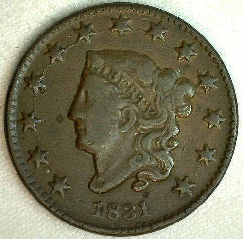 1831 Coronet US Large Cent Penny 1c Coin Very Fine N11 | eBay