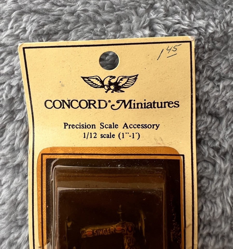 Vintage Concord Miniatures Singer Sewing Machine Dollhouse Minis 1983 1 ...