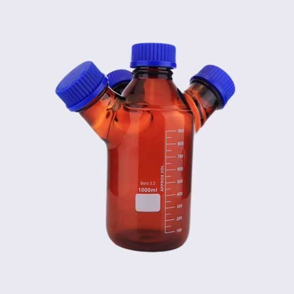 Lab Glassware HPLC Solvent Reagent Bottle 250-2000ml Transparent Amber ...