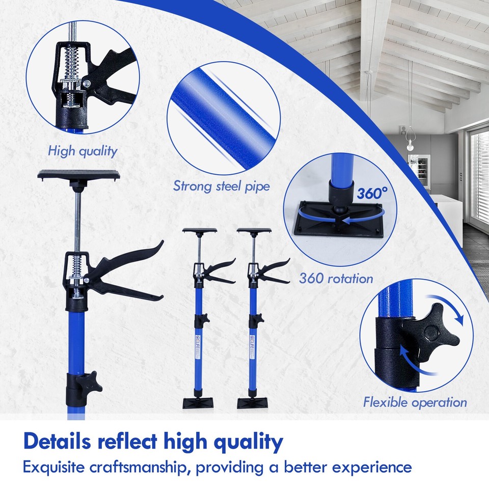 2X ADJUSTABLE DRYWALL PLASTERBOARD BUILDER CEILING EASY SUPPORT PROPS ...