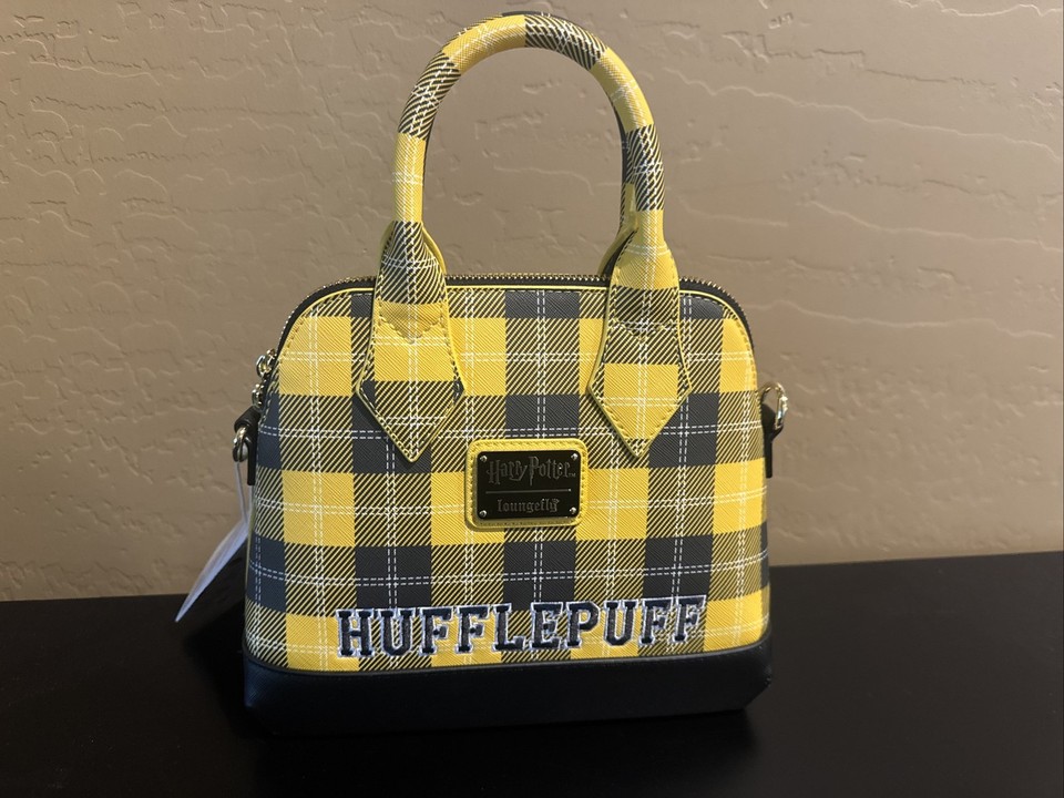 Harry Potter Hufflepuff Varsity Yellow Plaid Crossbody Bag by Loungefly ...