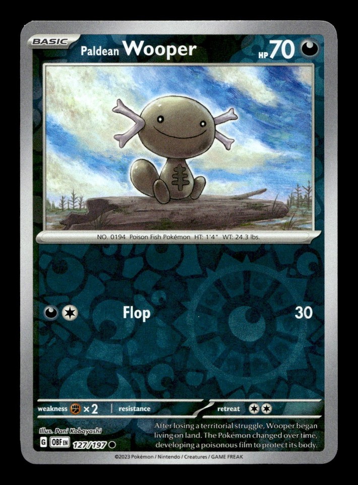 Wooper Quagsire Clodsire Pokemon Card! Holo/Reverse Ex Illustration ...