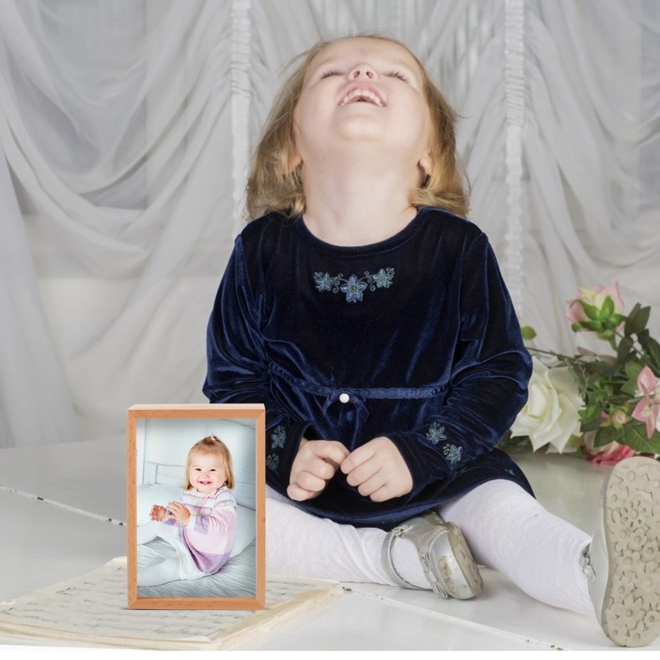 1Pc Creative Design Wooden Photo Frame Desktop Multi-functional Photo ...