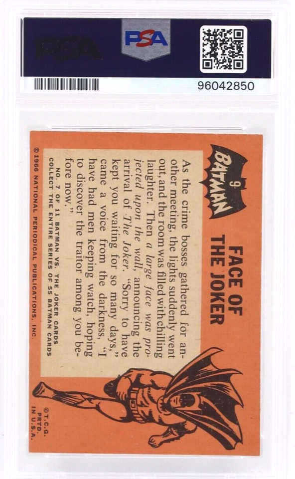 1966 Topps Batman #9 Face of the Joker PSA 8(OC) | eBay