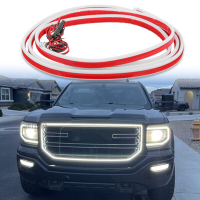 95" Car LED Hood Light Strip DRL Daytime Running Light For GMC Sierra ...