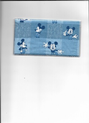MICKEY MOUSE CHECKBOOK COVER FABRIC DISNEY BLUE | eBay
