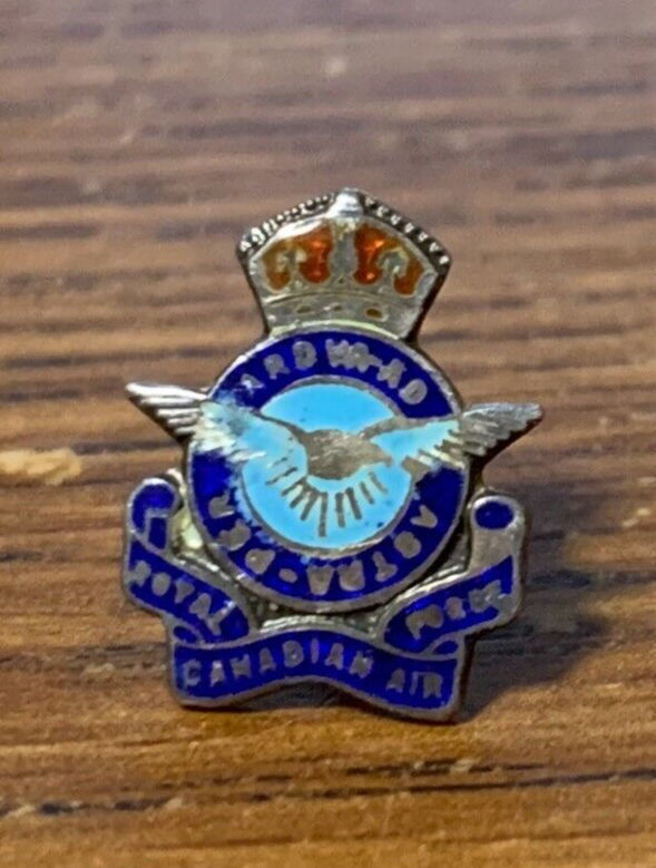 RCAF Royal Canadian Air Force Sterling Enamel Pinback SWEETHEART PIN ...