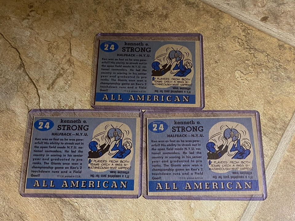 1955 Topps All-American Football Ken Strong #24 (Halfback NYU) VG-EX ...