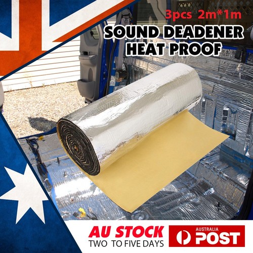 6 * 1m Sound Deadening Heat Thermal Insulation Mat Fit Van Cockpit Hood ...