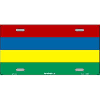 Mauritius Flag Metal Novelty License Plate Tag LP-4096 | eBay