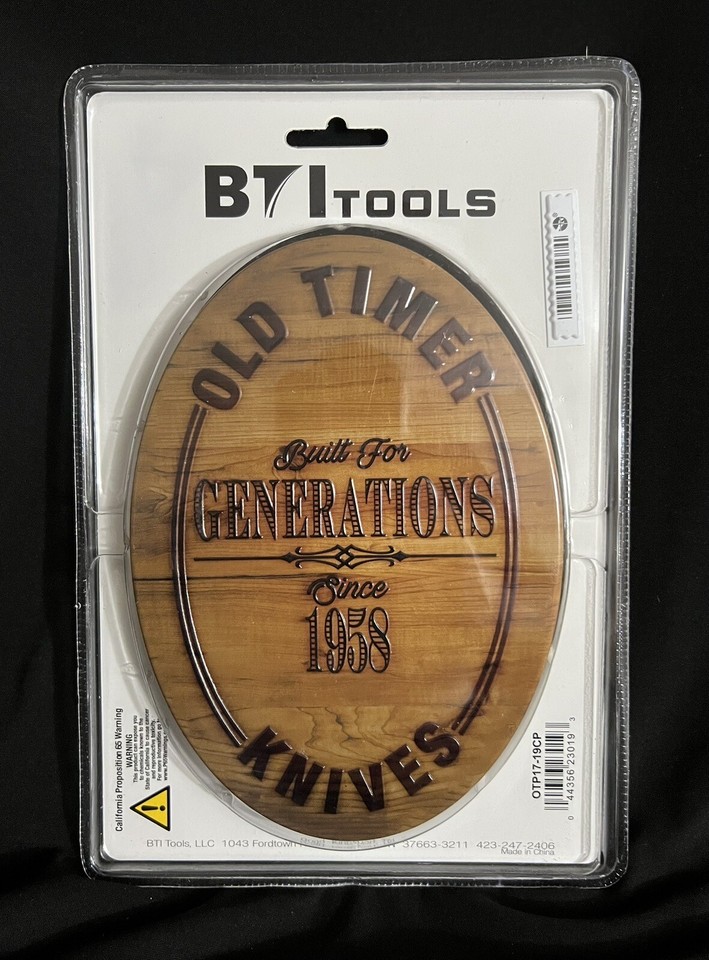 BTI Tools Old Timer Liner Lock Wood Handle Folding Pocket Knife in ...