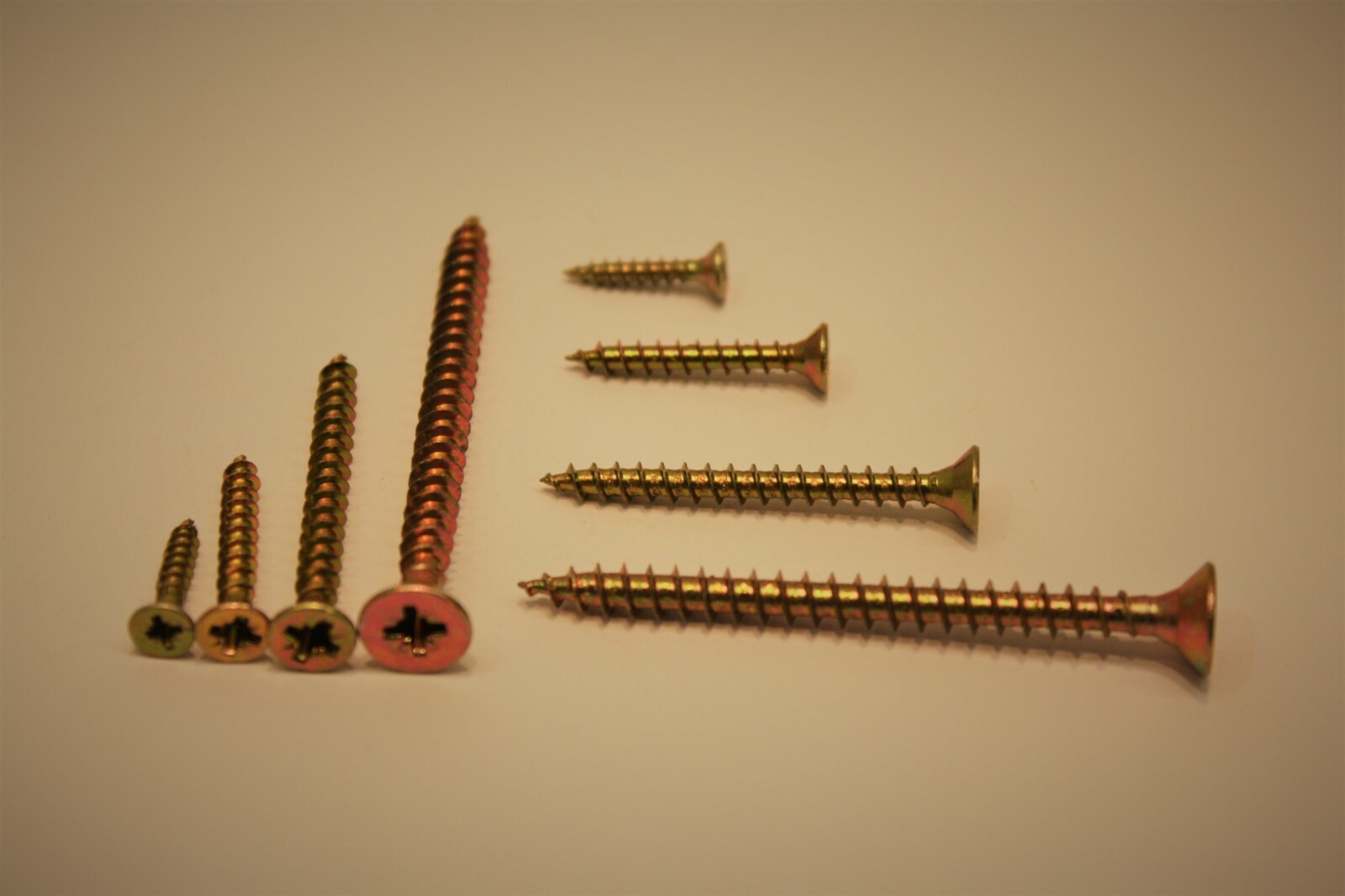 WOOD SCREWS MULTI-PURPOSE POZI COUNTERSUNK CHIPBOARD YELLOW FREE UK P&P ...