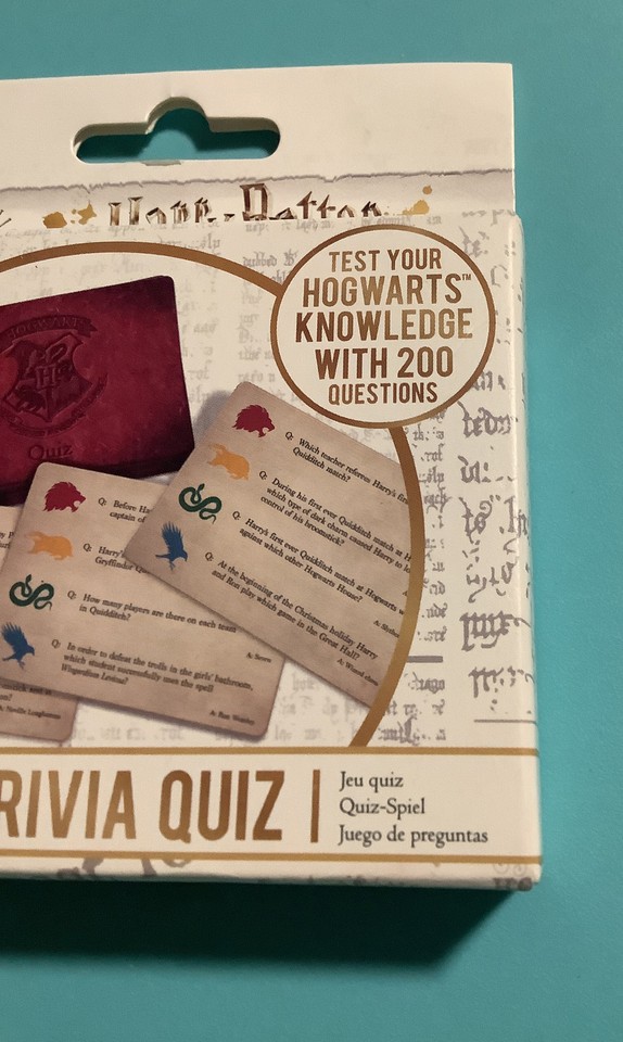 Harry Potter Wizarding World Hogwarts Trivia Quiz Game - 200 Questions ...