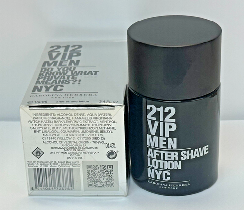 CAROLINA HERRERA 212 VIP Men 3.4 OZ After Shave Lotion New Sealed | eBay