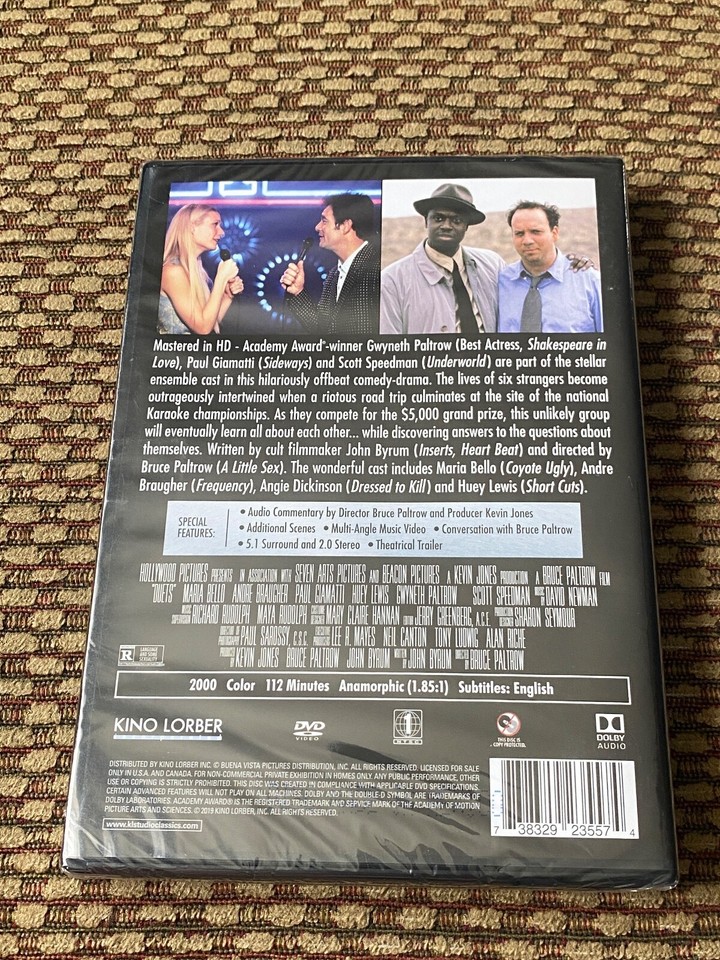 Duets (DVD, 2000, Huey Lewis, Gwyneth Paltrow, Paul Giamatti) NEW ...