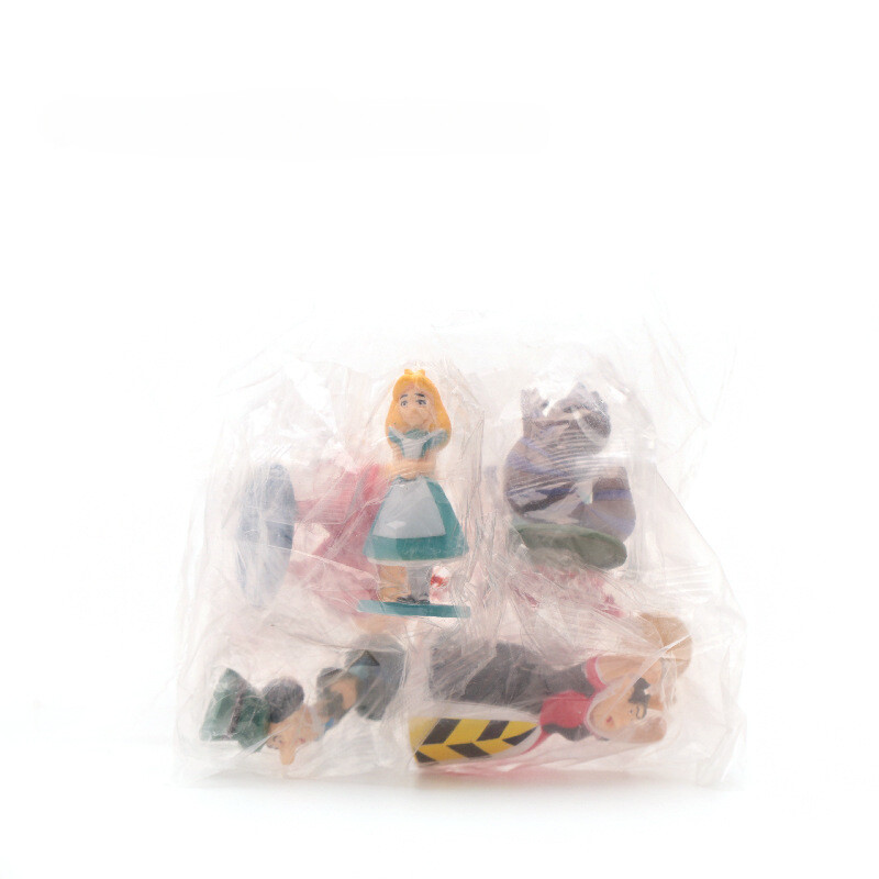 Alice in Wonderland 6pc/Set Mini Model Toys Alice Cheshire cat Figure ...
