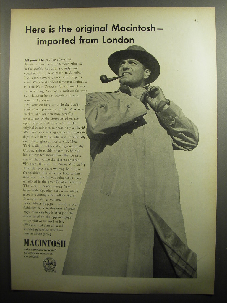 Original Mackintosh Raincoat