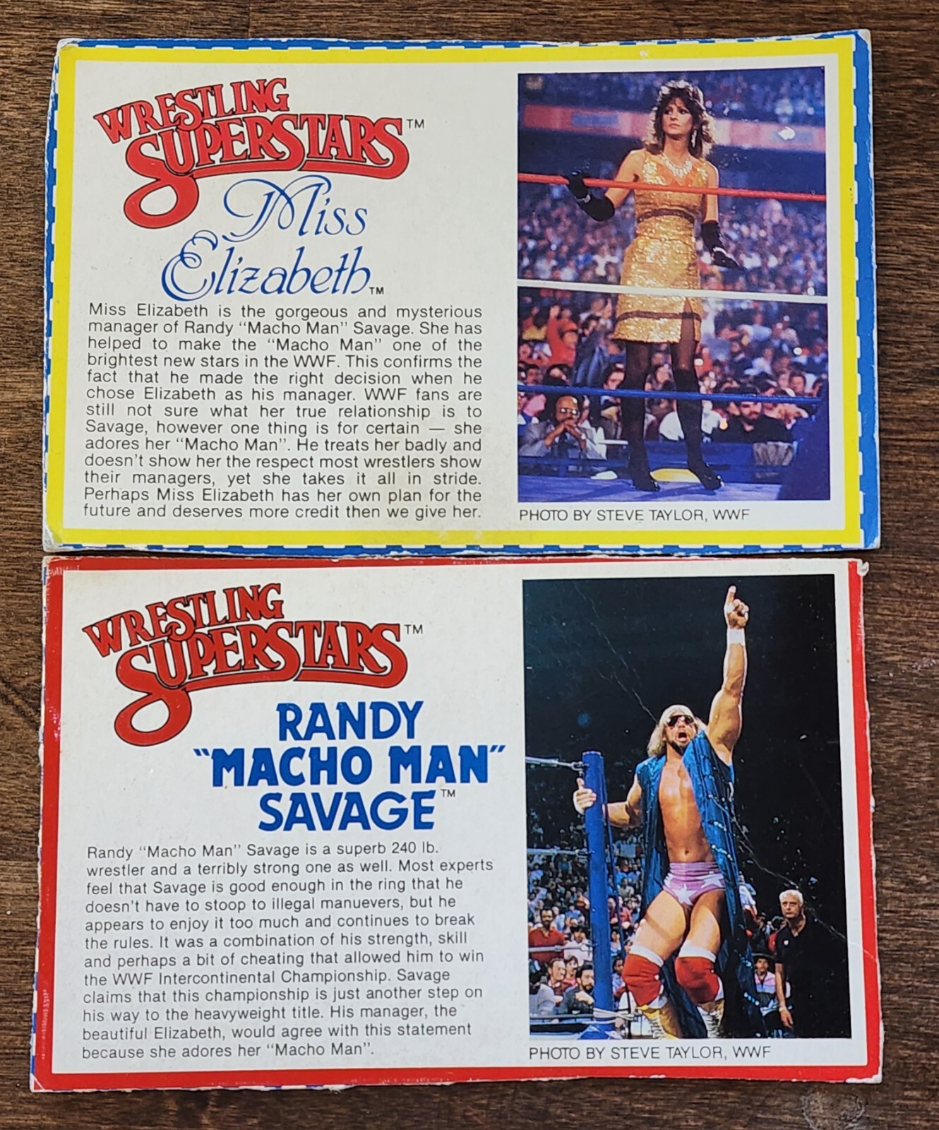 Lot of 2 WWF LJN Wrestling Superstars Vintage Bio File Cards | eBay