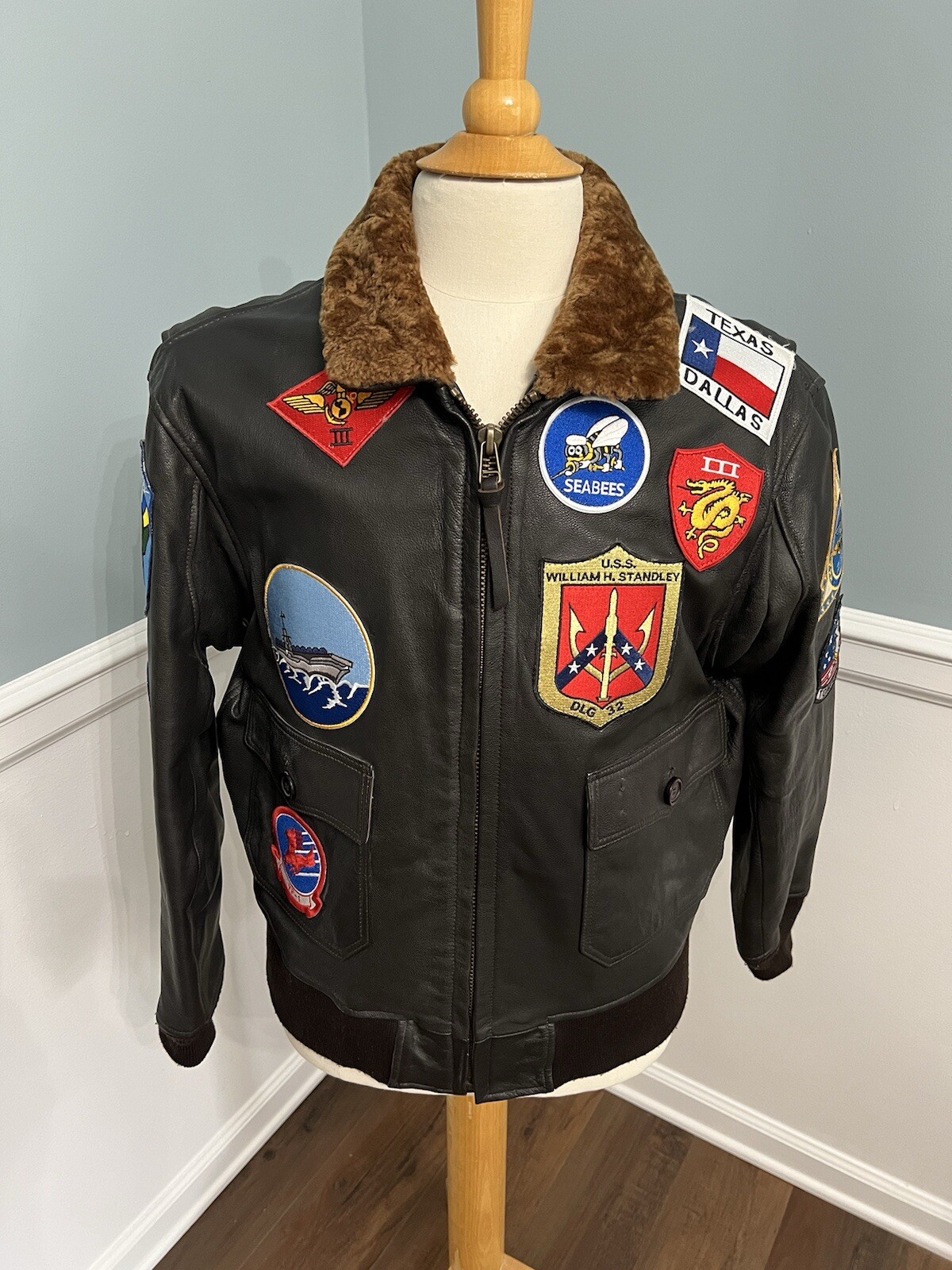 Max Cady Vintage Top Gun Maverick Leather Bomber Jack… - Gem