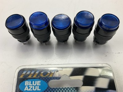 (5) PILOT PL-SW60B Push Button Blue LED On/Off Universal Switch, 12V | eBay