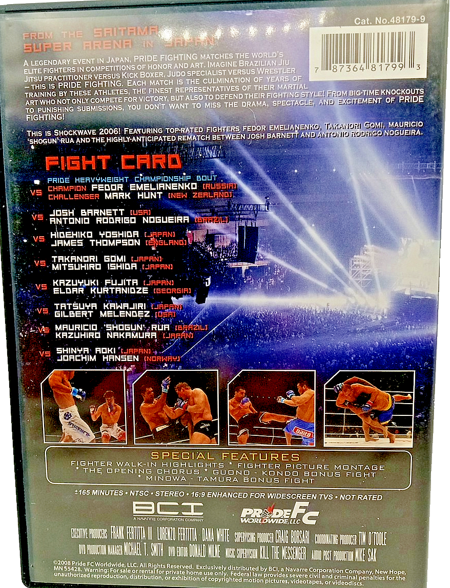 PRIDE FC: Shockwave 2006 (DVD, 2007) 787364817993| eBay