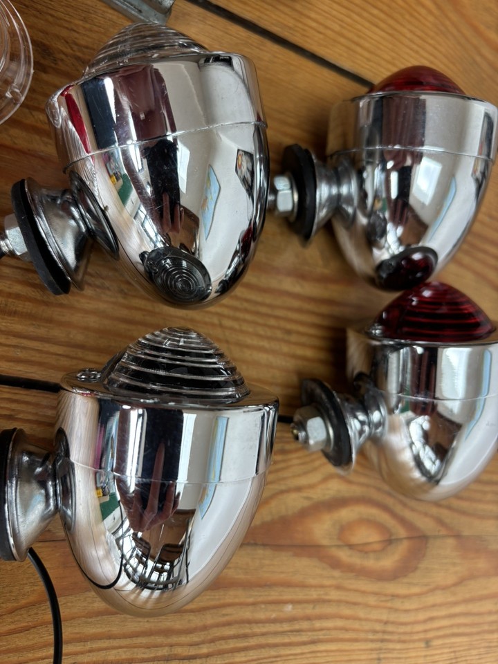 Bullet Light Chrome Orginal Type with Clear Lens, vintage, mod scooter ...