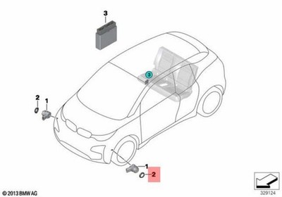 BMW OEM 14-16 X5 Front Bumper Grille Grill-Park Sensor Ring 66209283203 ...
