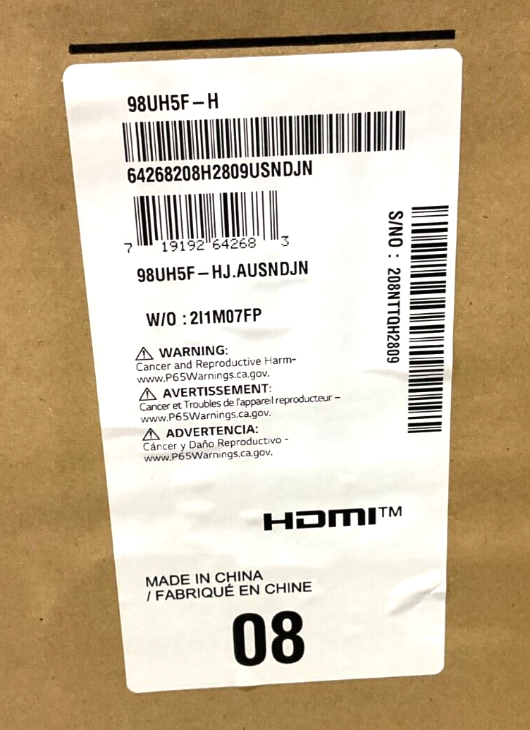 LG 98UH5F-H 98" Class 4K UHD LED Digital Signage Display - Black ** for ...