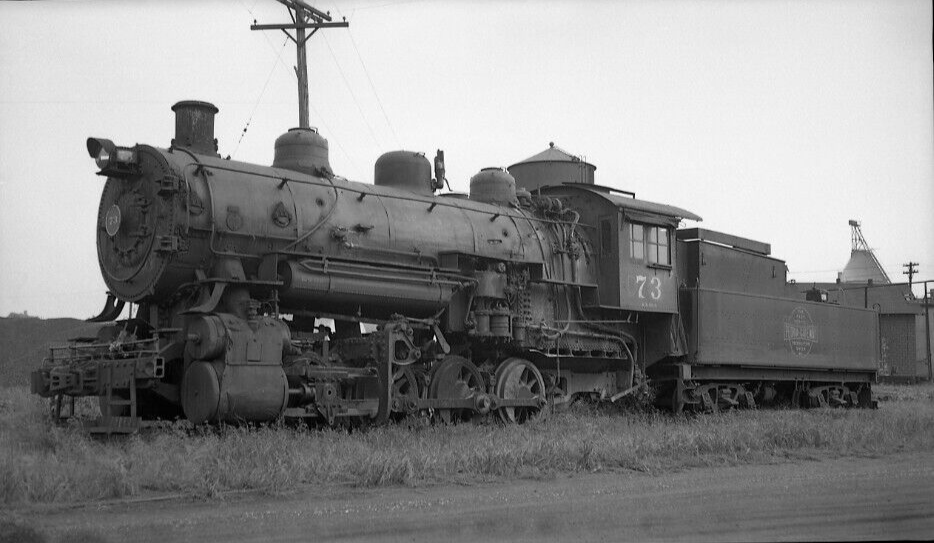 Peoria and Pekin Union P&PU Railroad 73 0-8-0 Peoria IL 8-50 Negative ...