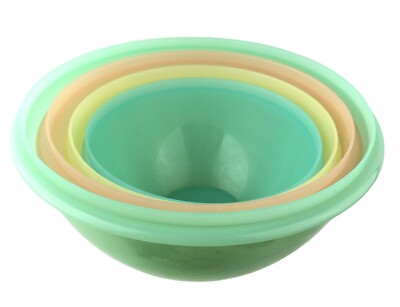 Set of 4 Vintage Tupperware Nesting Wonderlier Pastel Bowls without ...