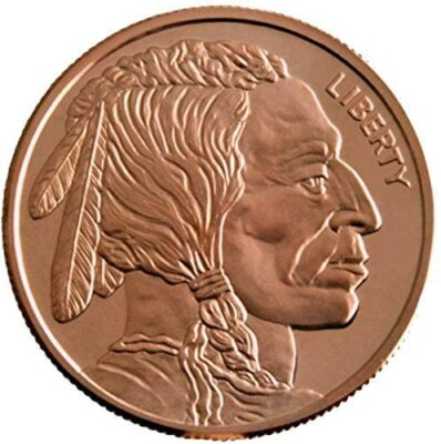 Buffalo Round Coin - Copper 1 AVDP Oz, .999 Pure Copper GSM FREE ...