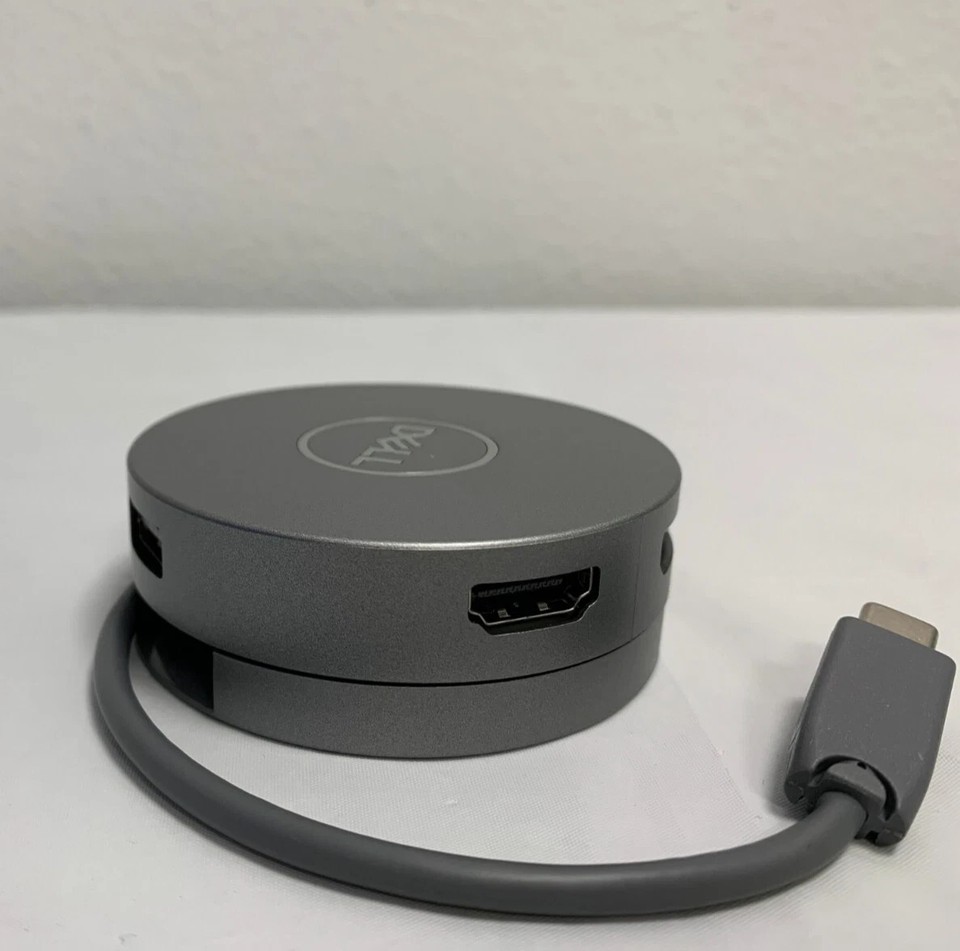 New Dell DA305 USB-C Mobile Adapter 6-in-1 Multiport Adapter Grey- Easy ...