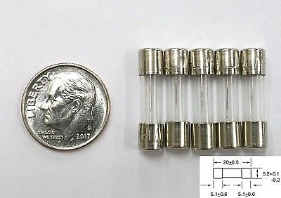 Lot of 5 Littelfuse 217 004, 4A @ 250V Fast Blow Fuses ~ 5x20mm ...