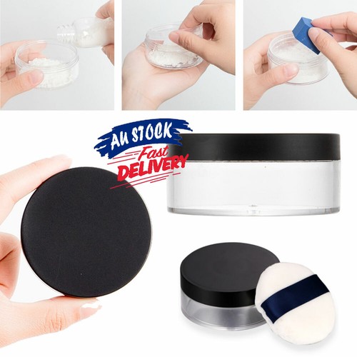 50g Jar Cosmetic Plastic Refillable Makeup Powder Container Sifter ...