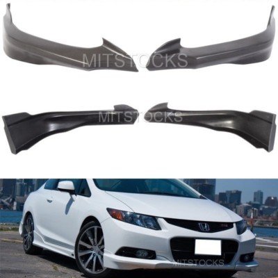 Fit For 2012 2013 Civic 2DR Coupe HFP Style Front Bumper Lip Splitter ...