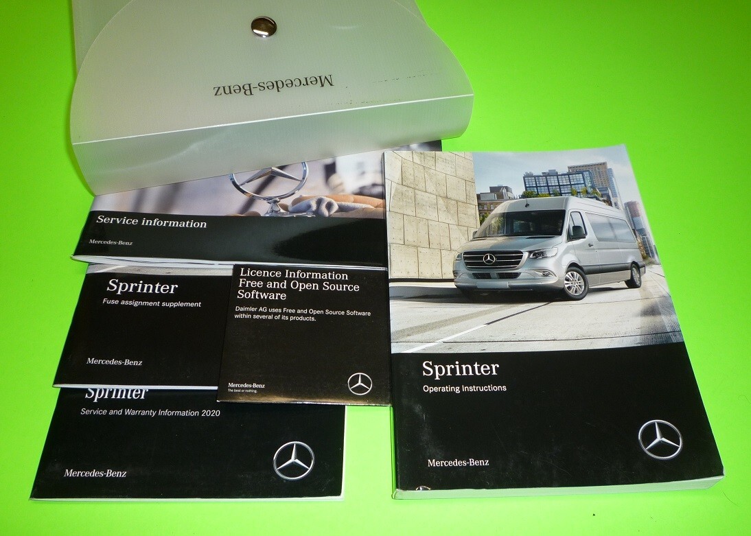 2020 Mercedes SPRINTER Owners Manual SET GUIDE 20 1500 2500 3500 GAS ...
