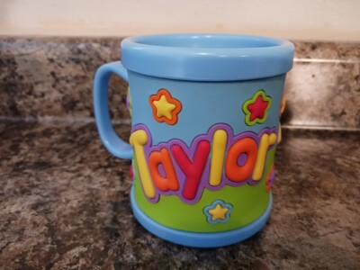 Name: TAYLOR, NEW Personalized Childs Kids Mug Cup Plastic 10oz. 3D ...