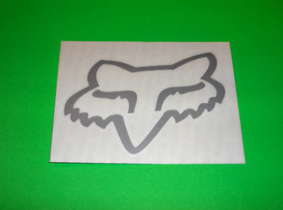 FOX RACING MOTOCROSS ATV BMX WAKEBOARD TDC SILVER DIECUT FOX HEAD ...