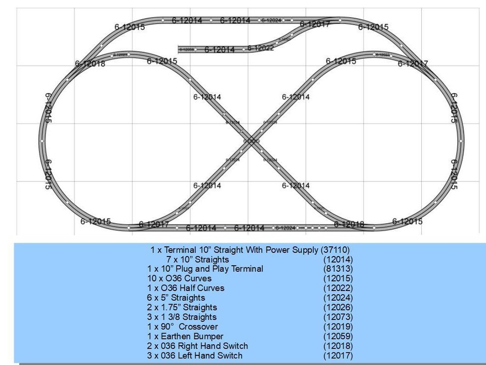 LIONEL FASTRACK LIONCHIEF ANNA'S SIDING TRACK LAYOUT train pack 4X8 O ...