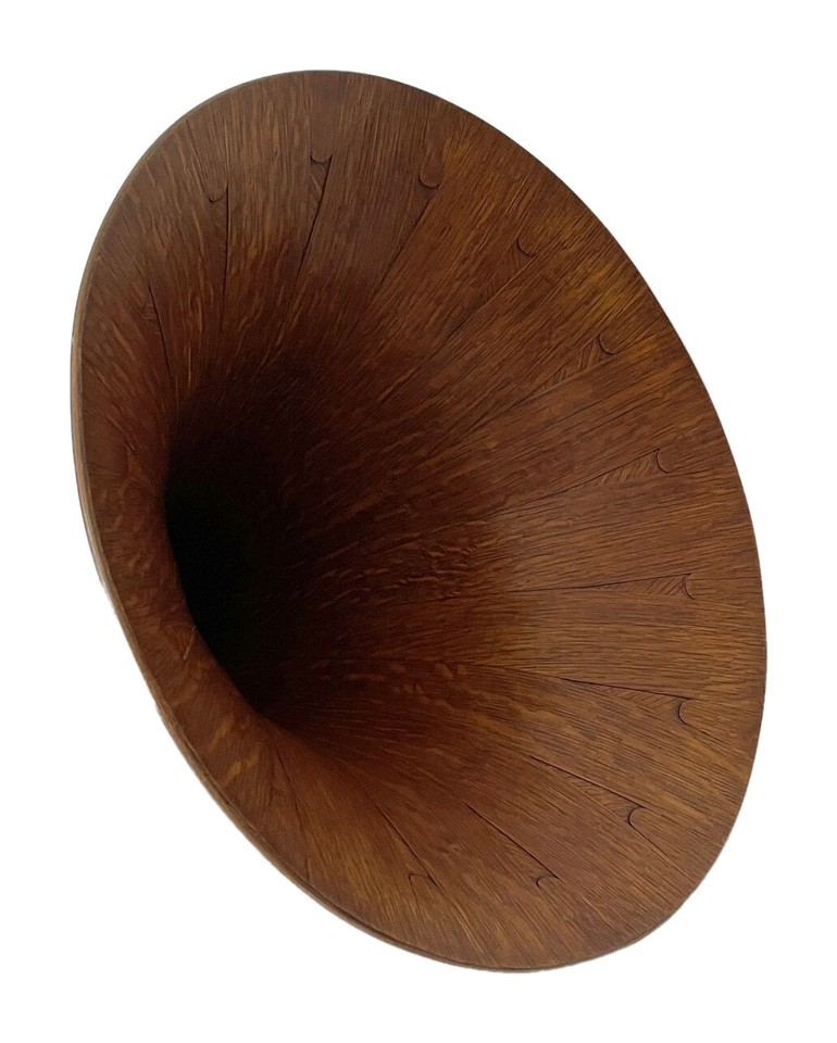 OAK WOOD HORN FOR ANTIQUE VICTOR PHONOGRAPH GRAMOPHONE TALKING MACHINE ...